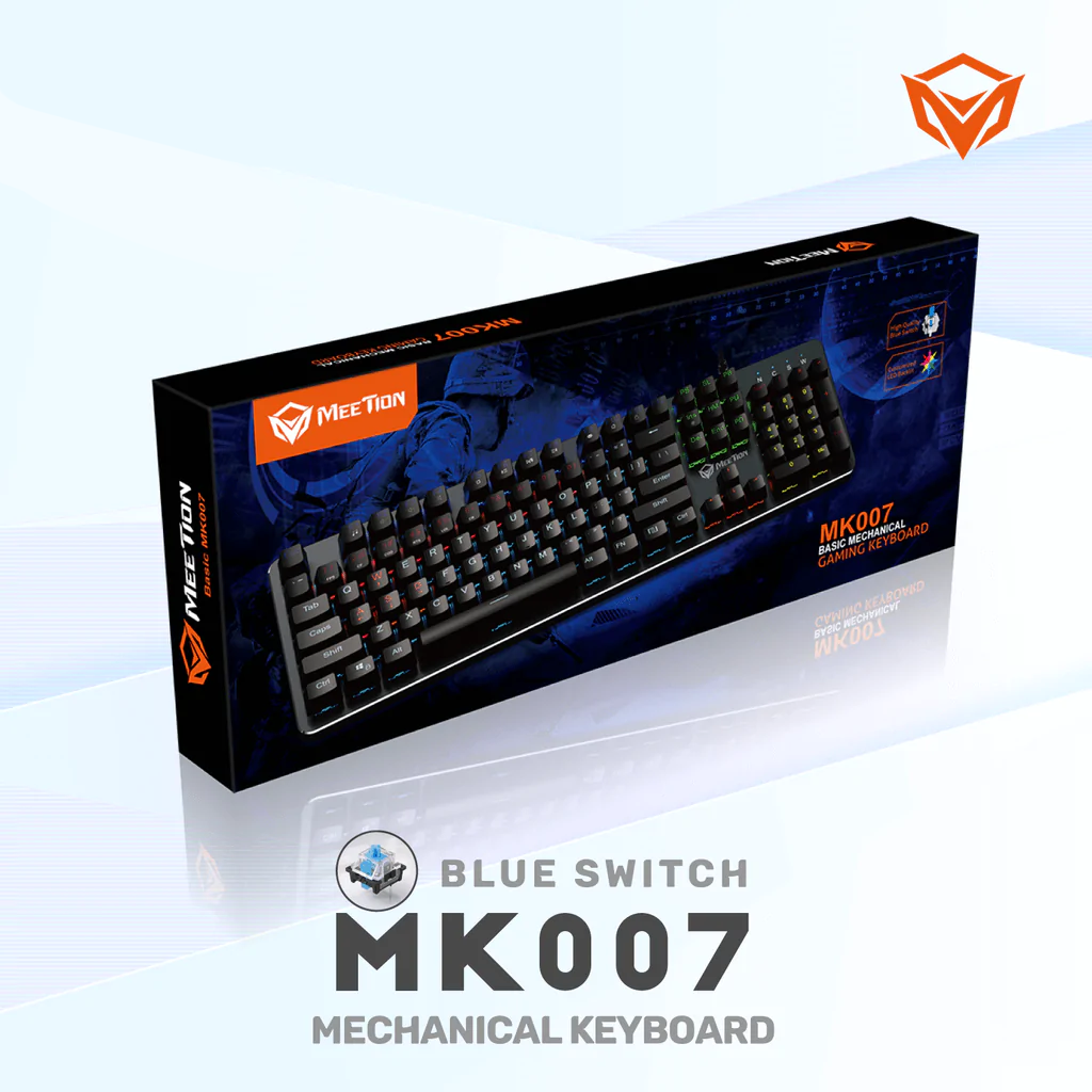 MEETION MK007 - Clavier Gamer Mécanique Blue switch - Achat jeux video Maroc - Playmaroc.com